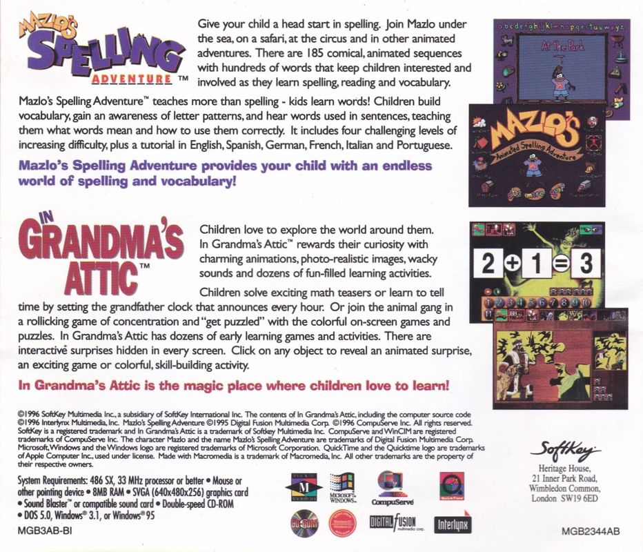 Make The Grade! Vol. 1: Mazlo's Spelling / Grandma's Attic cover or ...