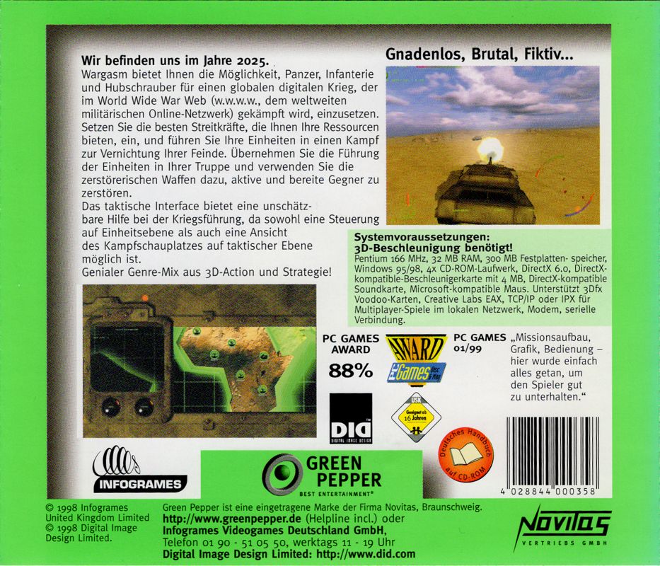 Wargasm cover or packaging material - MobyGames