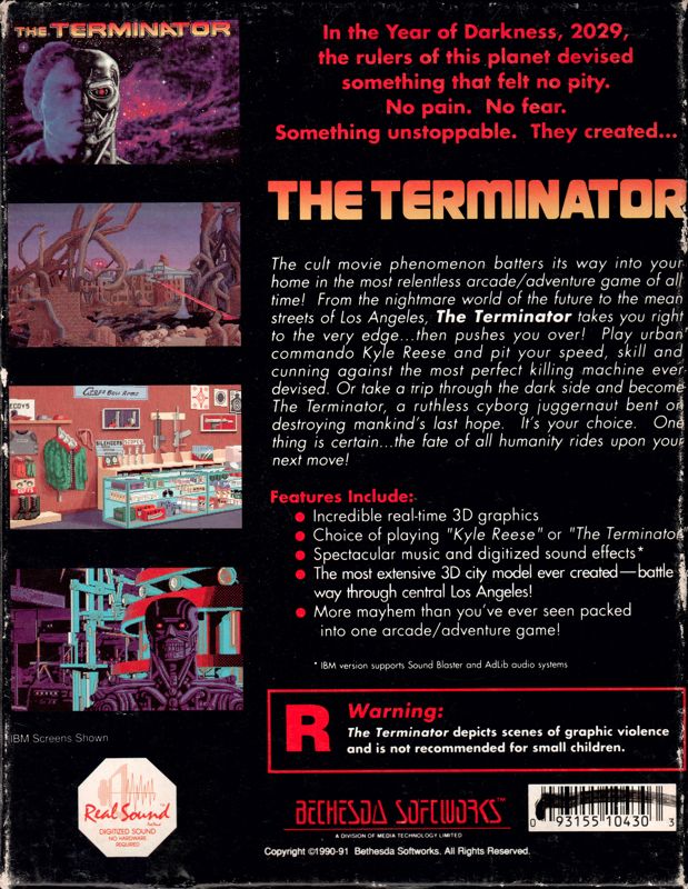 The Terminator cover or packaging material - MobyGames