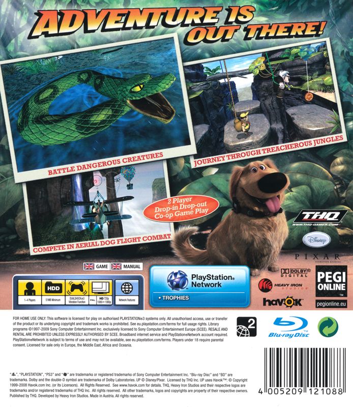 Disney•Pixar Up cover or packaging material - MobyGames