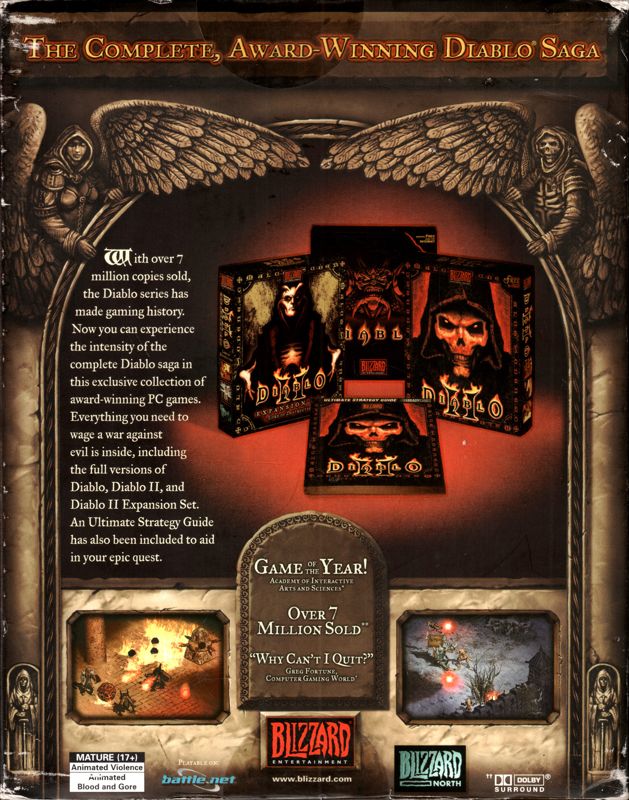 Diablo: Battle Chest cover or packaging material - MobyGames