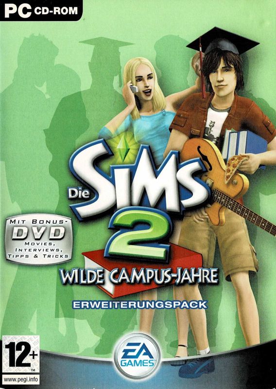 The Sims 2: University cover or packaging material - MobyGames