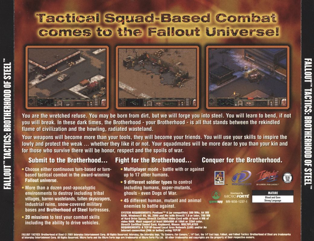 Fallout Tactics: Brotherhood of Steel cover or packaging material ...