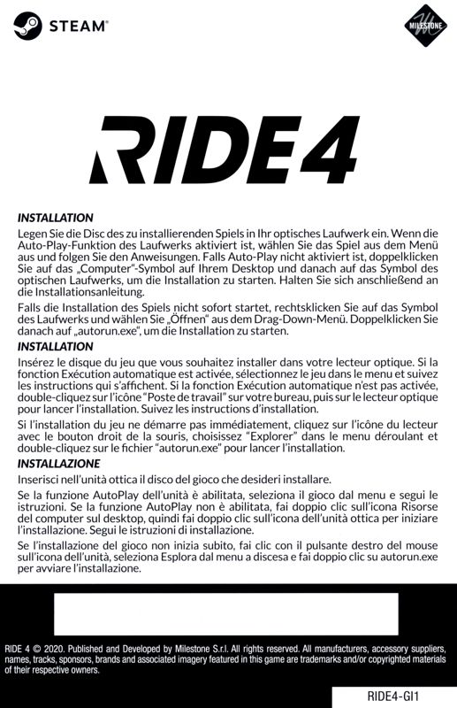 Ride 4 cover or packaging material - MobyGames