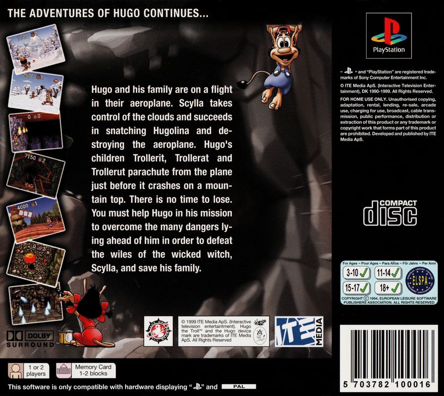 Hugo 2 cover or packaging material - MobyGames