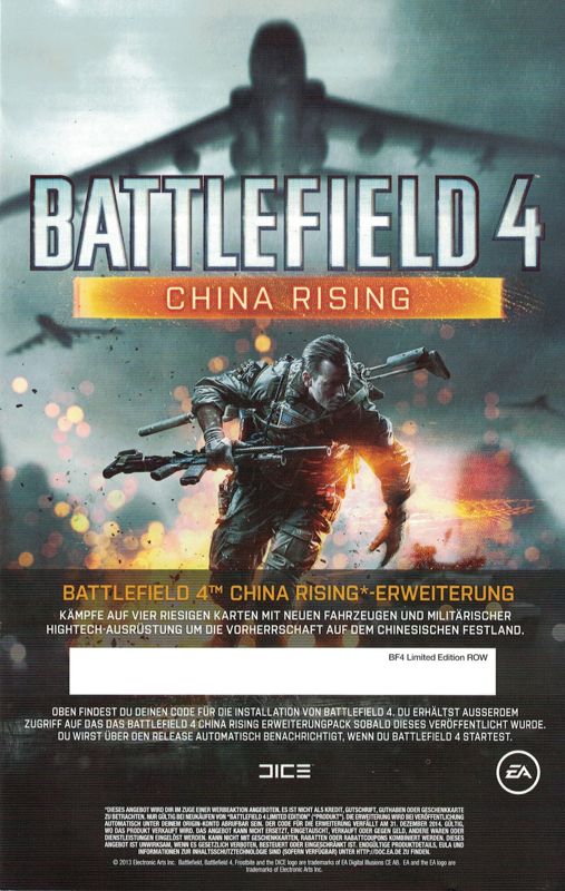 Battlefield 4 cover or packaging material - MobyGames