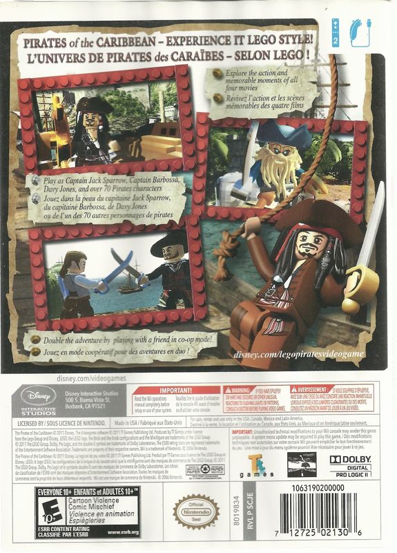 LEGO Pirates of the Caribbean: The Video Game cover or packaging ...