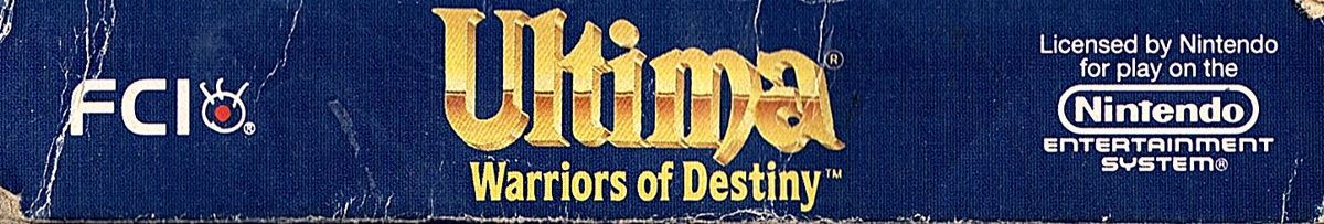 Ultima: Warriors of Destiny cover or packaging material - MobyGames
