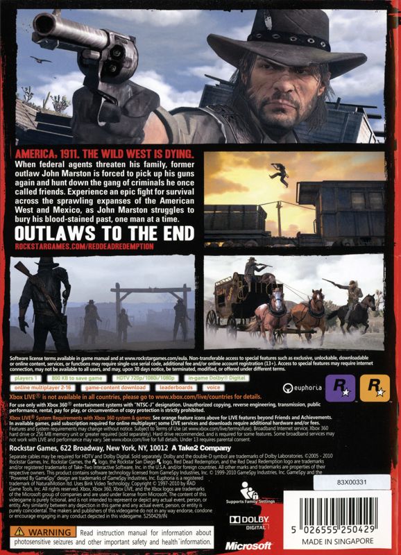 Red Dead Redemption cover or packaging material - MobyGames
