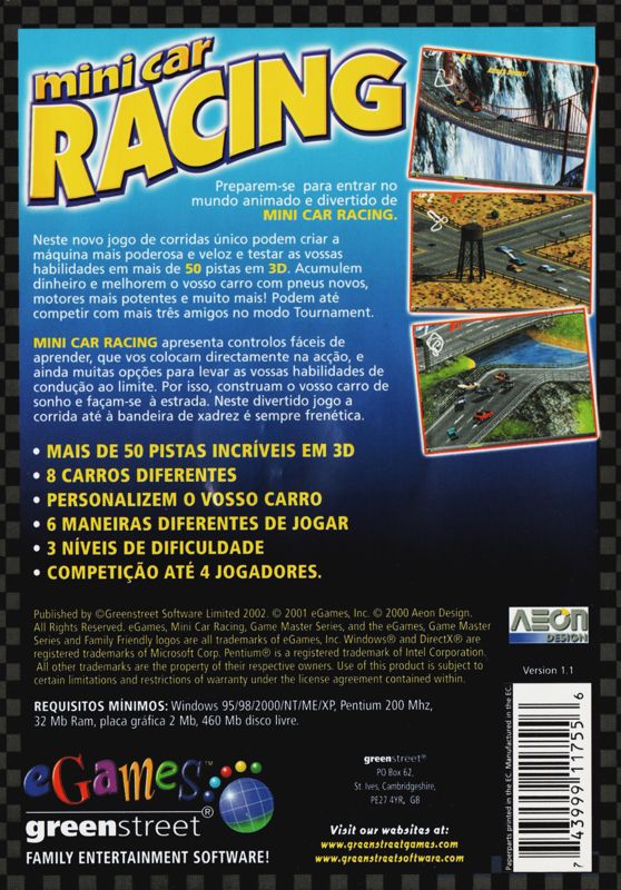 Mini Car Racing cover or packaging material - MobyGames