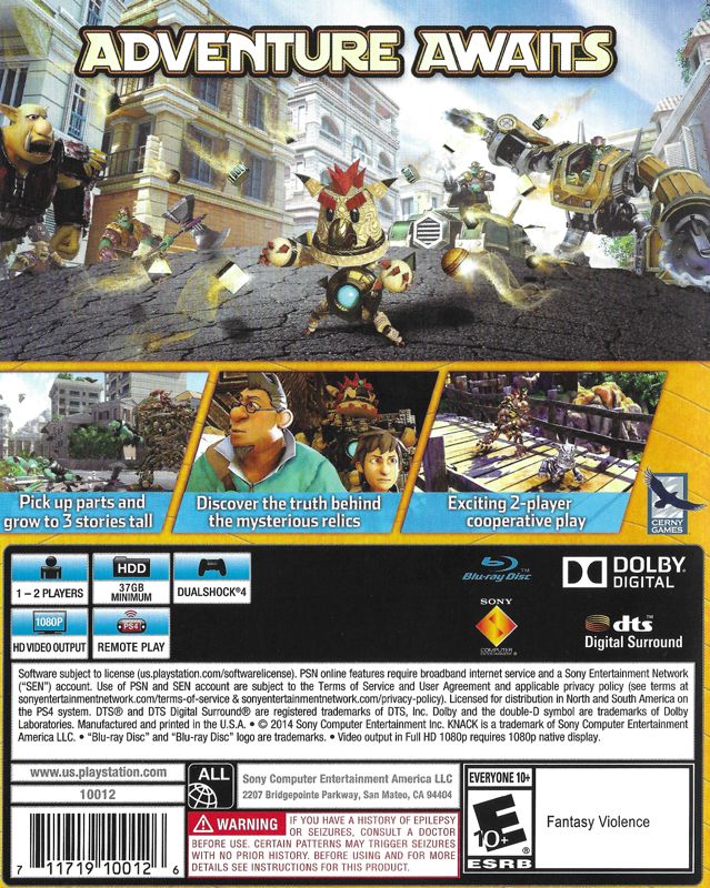 Knack cover or packaging material - MobyGames