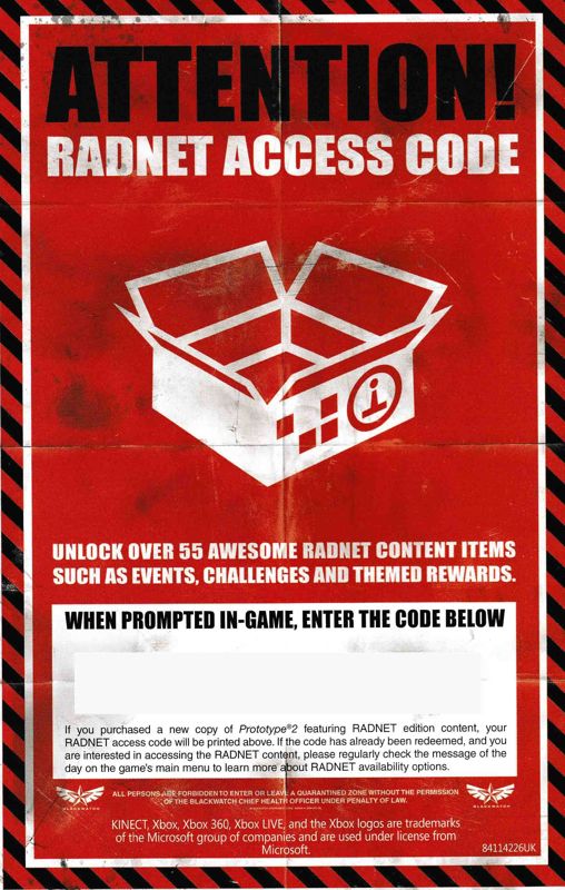Prototype 2 (Radnet Edition) cover or packaging material - MobyGames