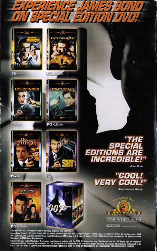 007: Nightfire cover or packaging material - MobyGames