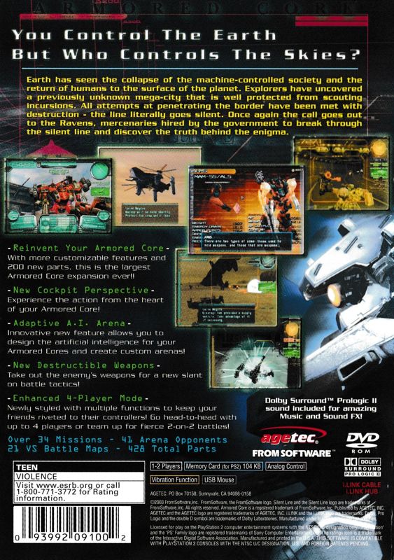 Silent Line: Armored Core cover or packaging material - MobyGames