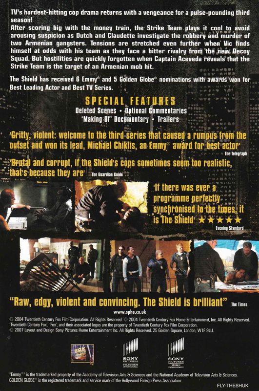 The Shield: The Game cover or packaging material - MobyGames