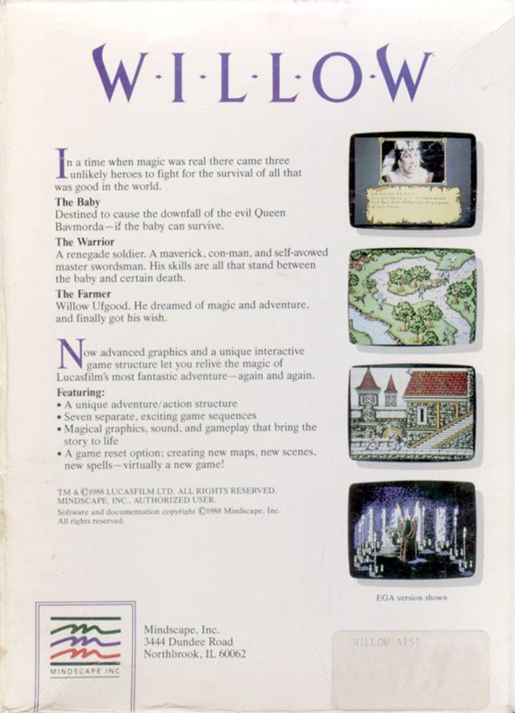 Willow cover or packaging material - MobyGames