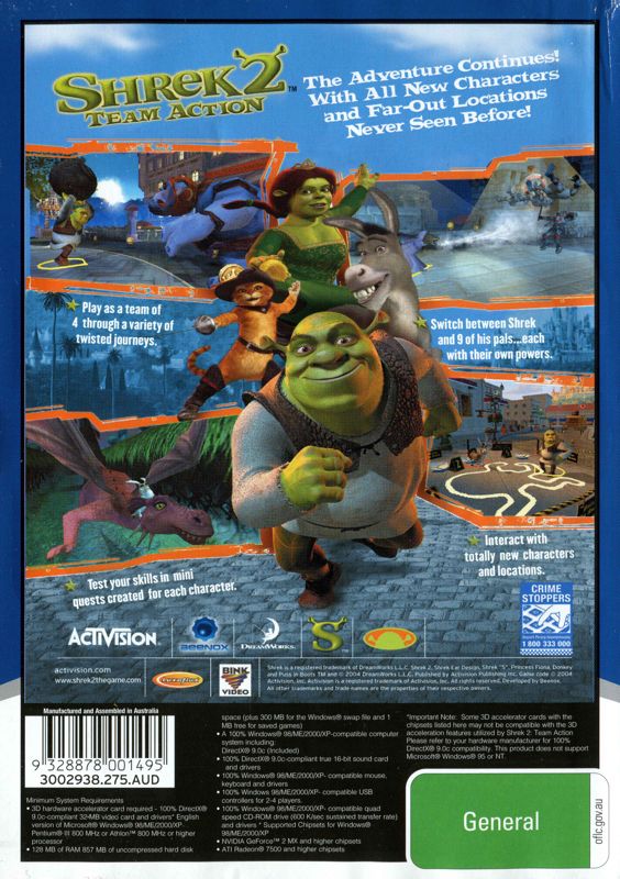 Shrek 2 cover or packaging material - MobyGames