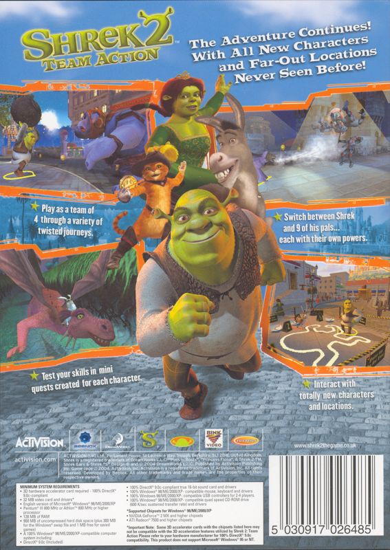 Shrek 2 cover or packaging material - MobyGames