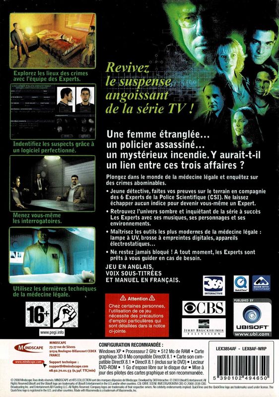 CSI: Crime Scene Investigation cover or packaging material - MobyGames