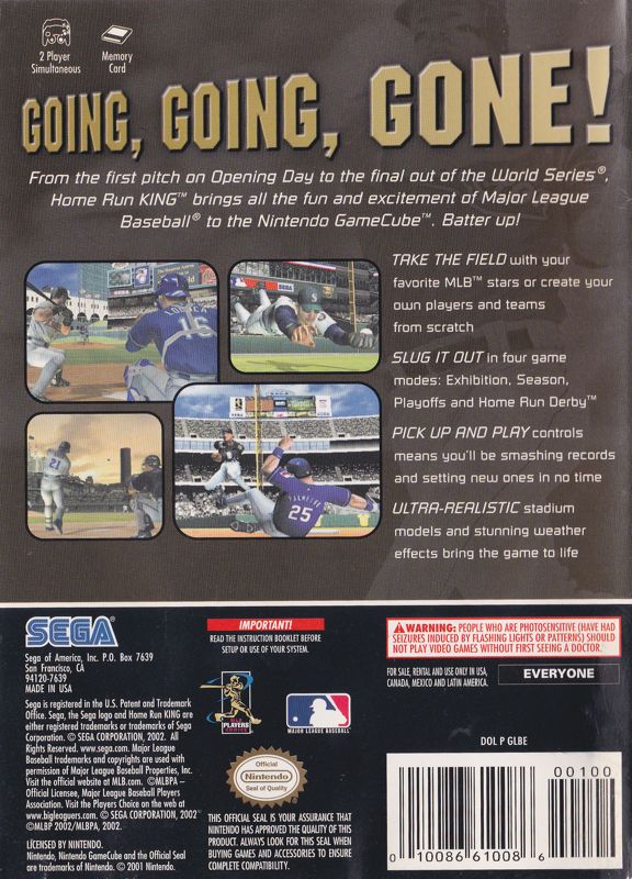 Home Run King cover or packaging material - MobyGames