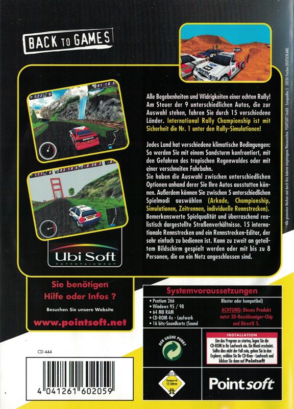 International Rally Championship cover or packaging material - MobyGames