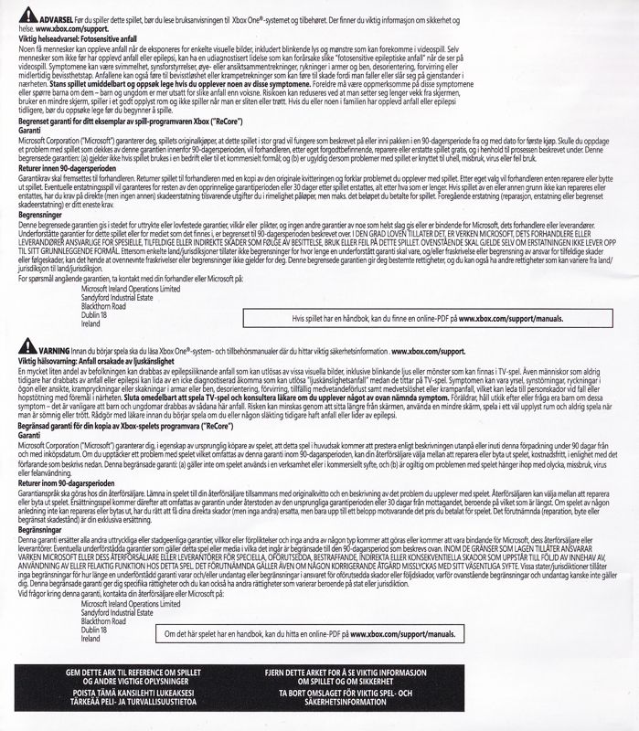 ReCore cover or packaging material - MobyGames