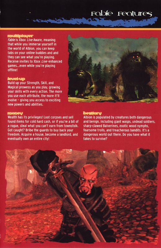 Fable (Preorder Edition) cover or packaging material - MobyGames