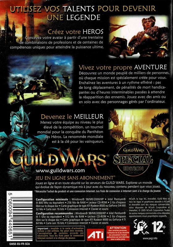 Guild Wars (Special Edition) cover or packaging material - MobyGames