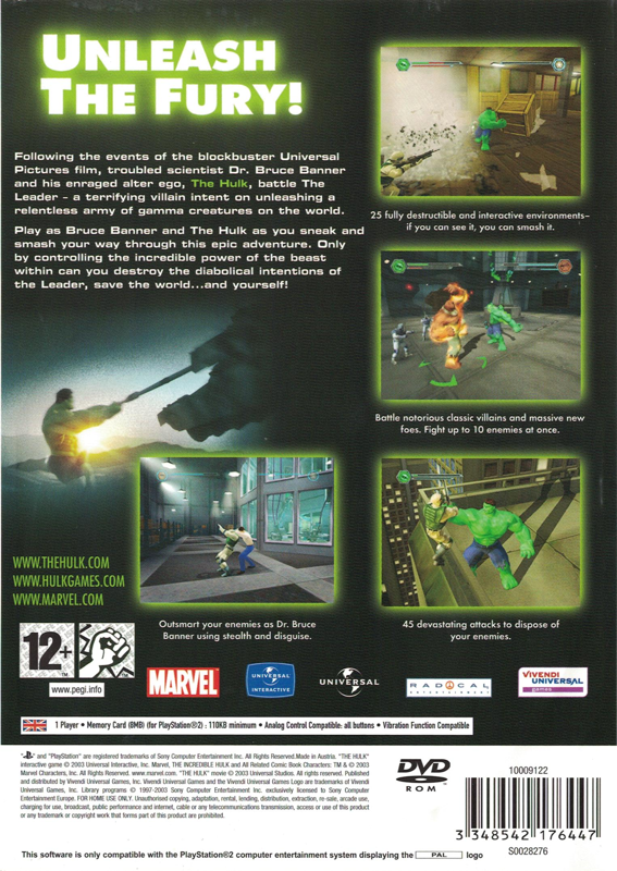 Hulk cover or packaging material - MobyGames