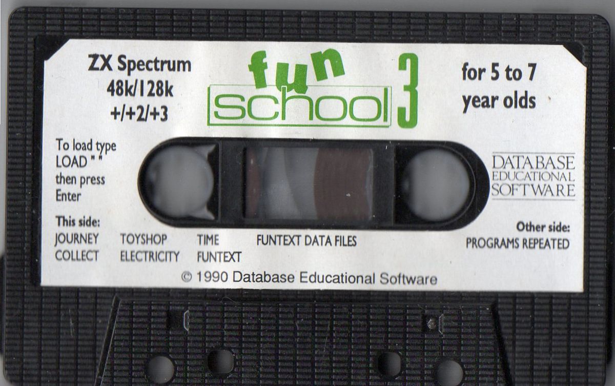 Fun School 3: for 5 to 7 Year Olds cover or packaging material - MobyGames