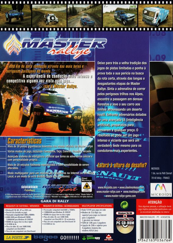 Master Rallye cover or packaging material - MobyGames