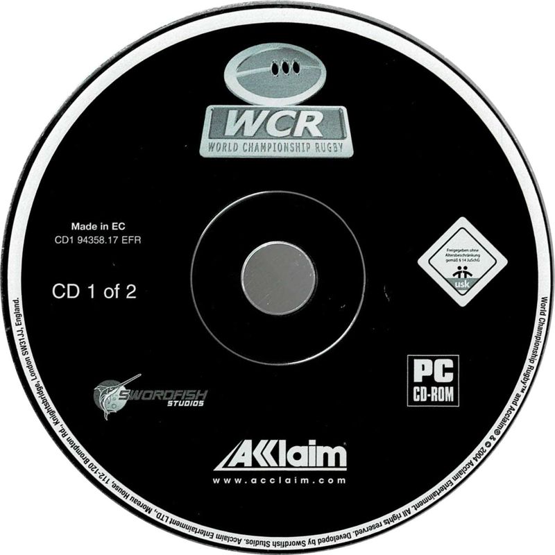 WCR: World Championship Rugby cover or packaging material - MobyGames