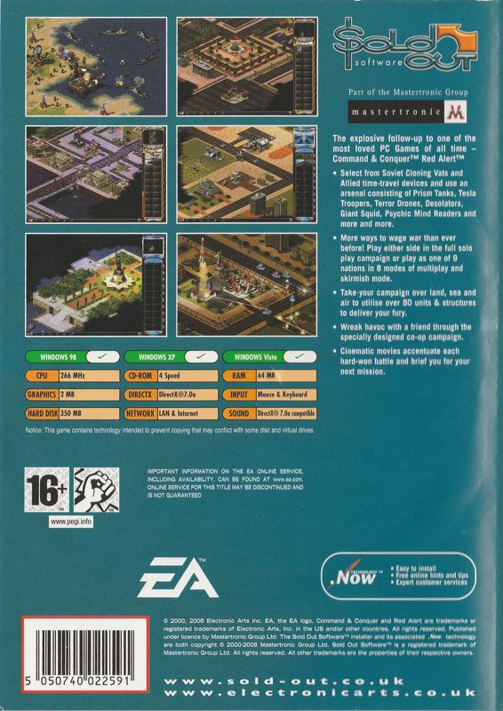 Command & Conquer: Red Alert 2 cover or packaging material - MobyGames