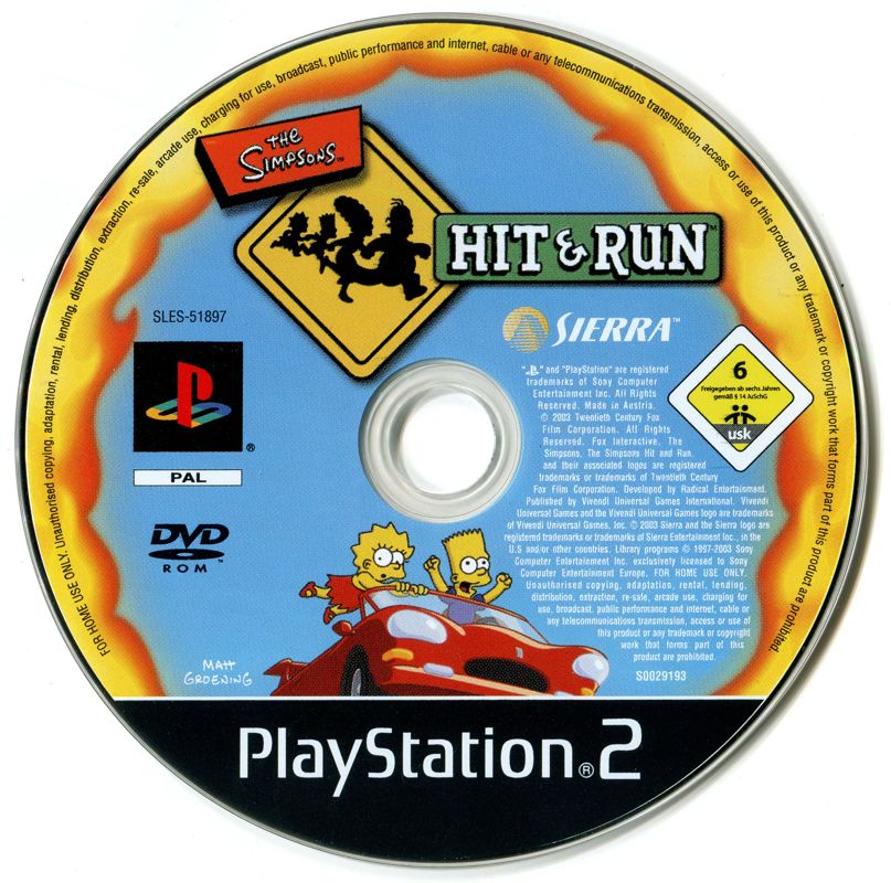 The Simpsons: Hit & Run cover or packaging material - MobyGames