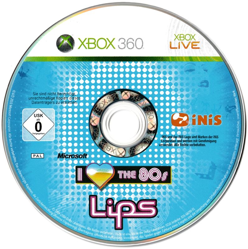 Lips: I ♥ the 80s cover or packaging material - MobyGames