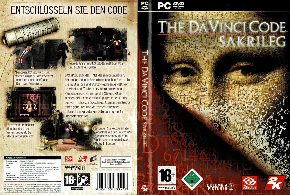 The Da Vinci Code cover or packaging material - MobyGames
