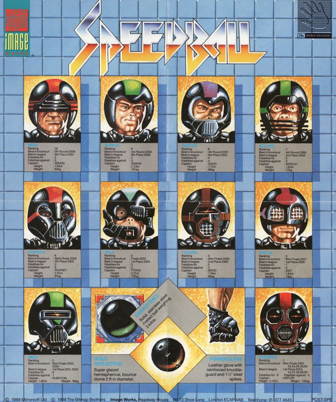 Speedball cover or packaging material - MobyGames