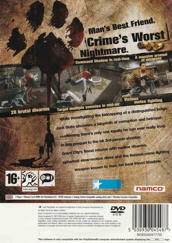 Dead to Rights II cover or packaging material - MobyGames