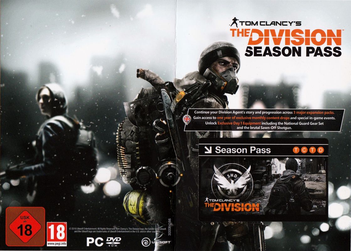 Tom Clancy's The Division (Sleeper Agent Edition) cover or packaging ...