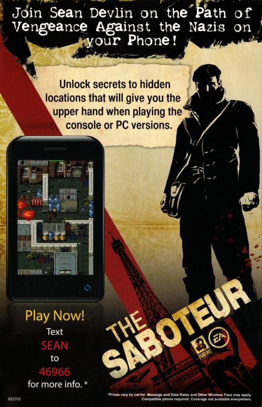The Saboteur cover or packaging material - MobyGames