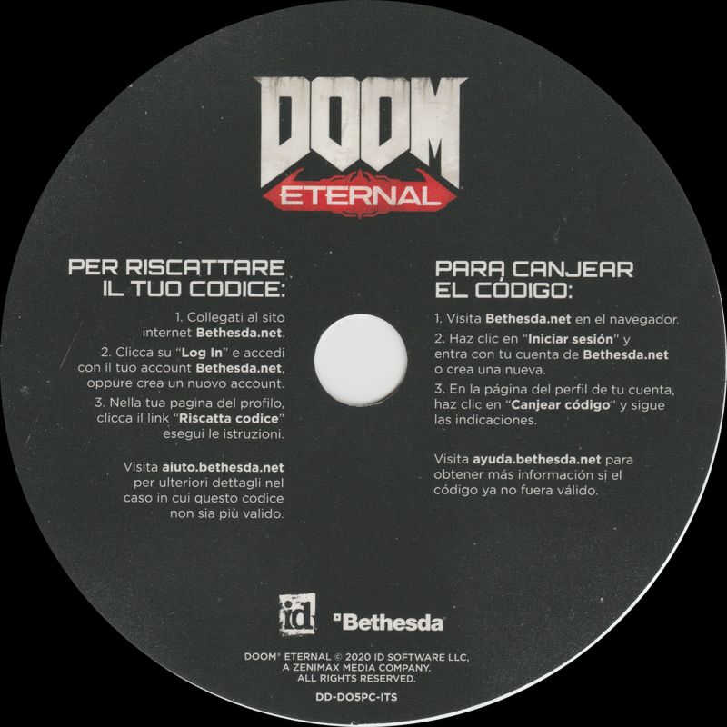Doom Eternal cover or packaging material - MobyGames