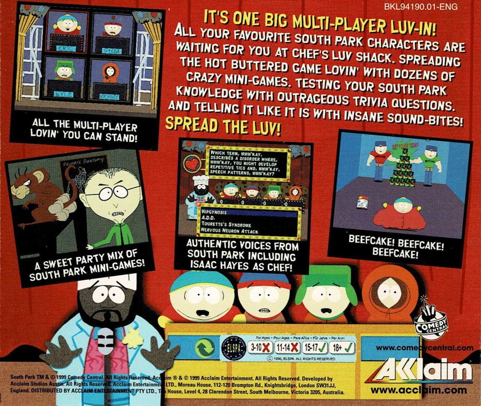 South Park: Chef's Luv Shack cover or packaging material - MobyGames