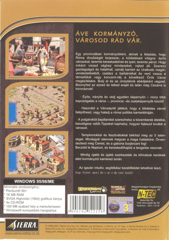 Caesar III cover or packaging material - MobyGames