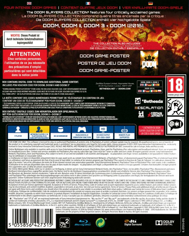 Doom: Slayers Collection cover or packaging material - MobyGames