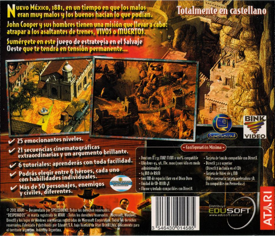Desperados: Wanted Dead or Alive cover or packaging material - MobyGames