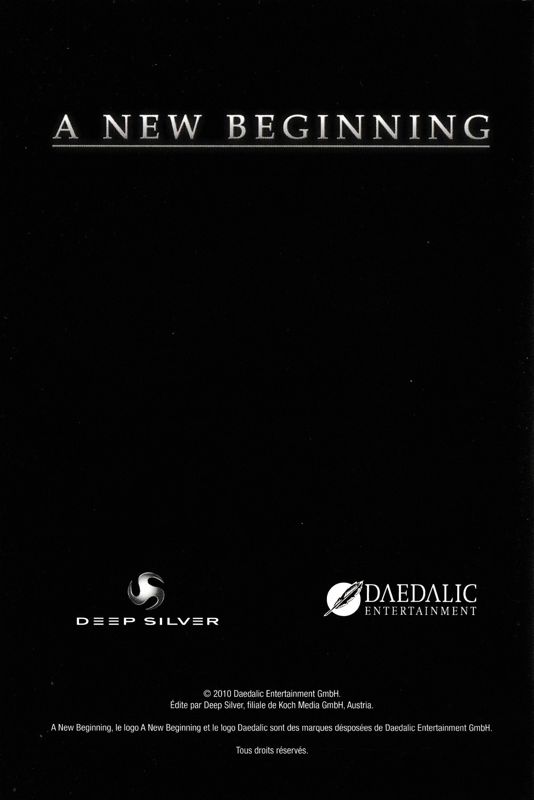 A New Beginning cover or packaging material - MobyGames