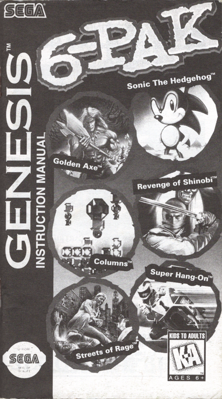 6-PAK cover or packaging material - MobyGames