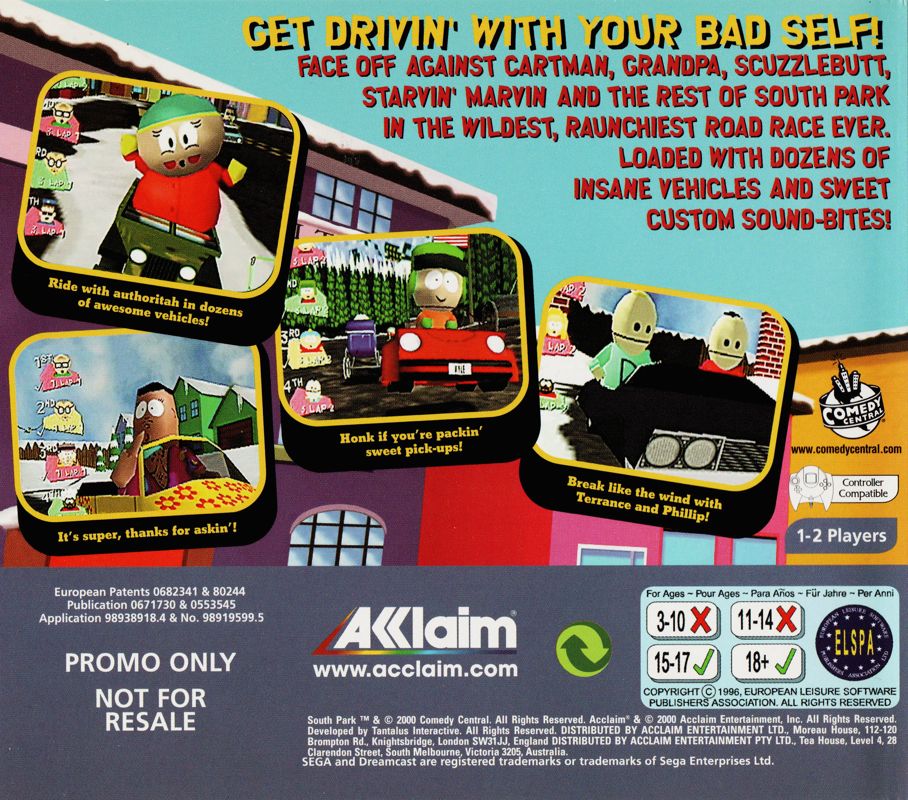 South Park Rally cover or packaging material - MobyGames