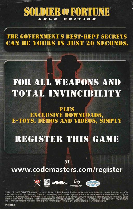 Soldier of Fortune: Gold Edition cover or packaging material - MobyGames