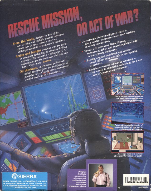 Code-Name: Iceman cover or packaging material - MobyGames